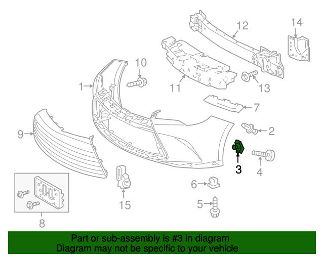 53879-06100 - Retainer, Front Fender Liner - 2012-2020 Toyota | OEM ...
