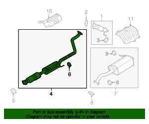2011-2016 Hyundai Exhaust Pipe 28650-3X400 | OEM Parts Online