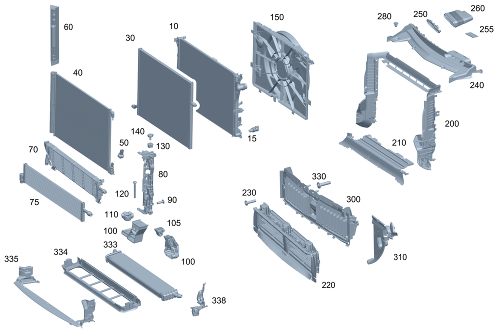 099-500-68-03 - Radiator 1995-2025 Mercedes-Benz | Mercedes-Benz USA Parts