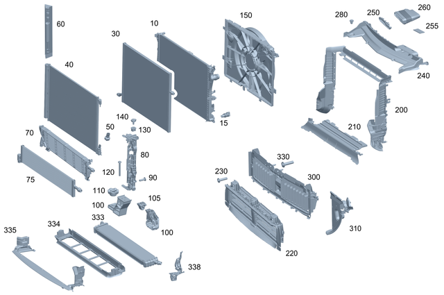 1995-2025 Mercedes-Benz Radiator 099-500-68-03 | MB OEM Parts