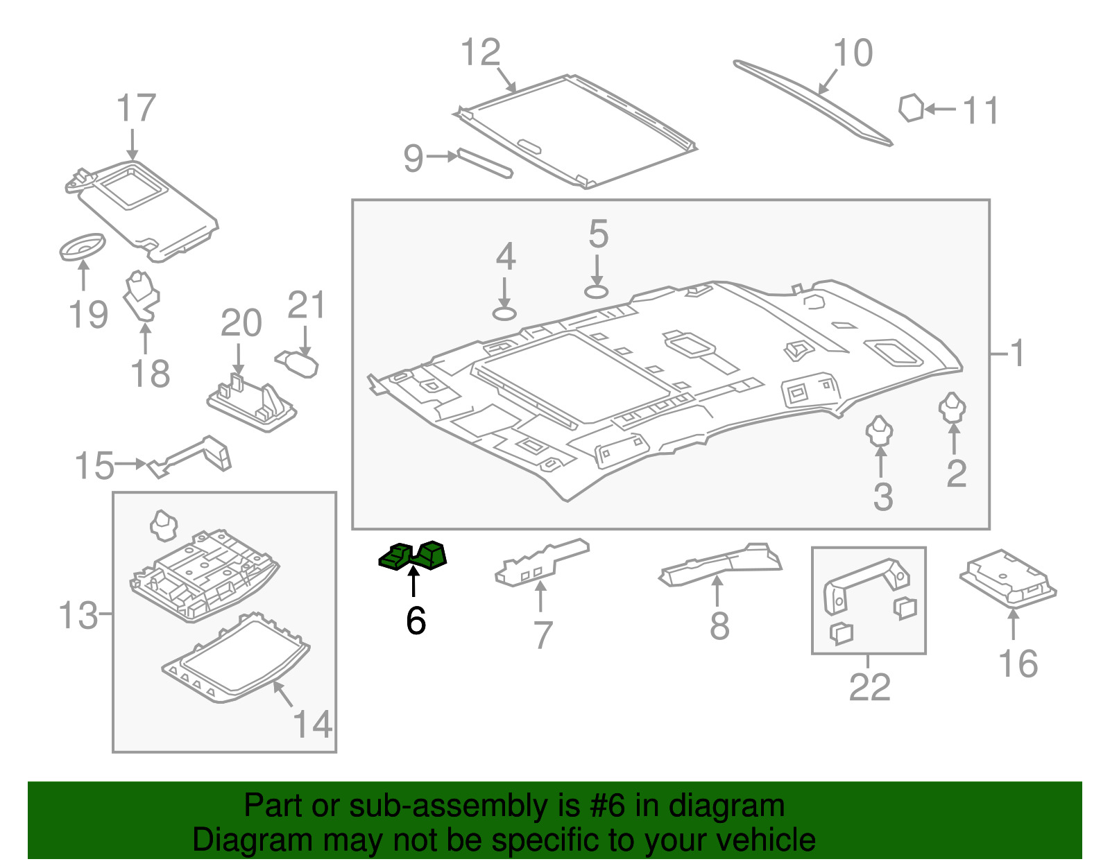 63363-78020 - Headliner Support - 2015-2020 Lexus | My L Parts