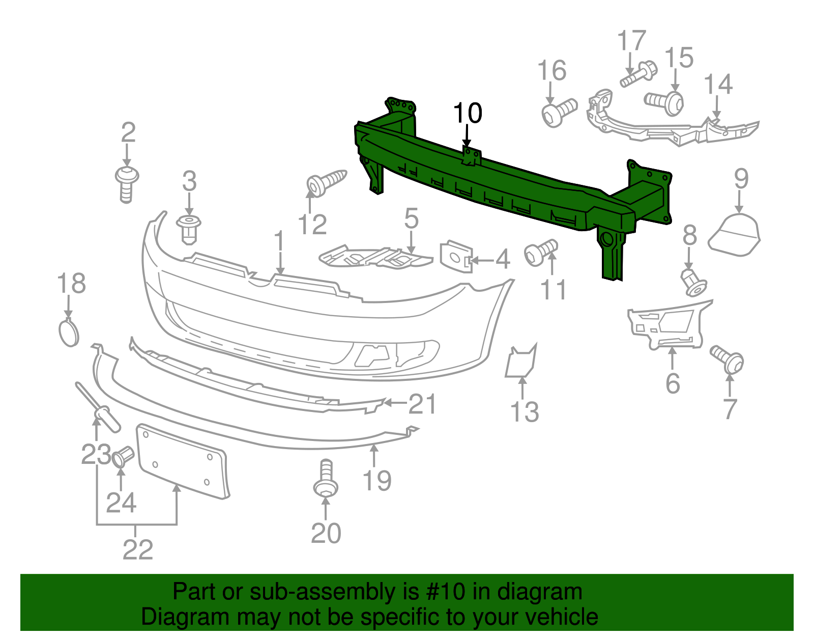 5K0-807-109-F - High-Quality Impact Bar for 2010-2014 Volkswagen ...