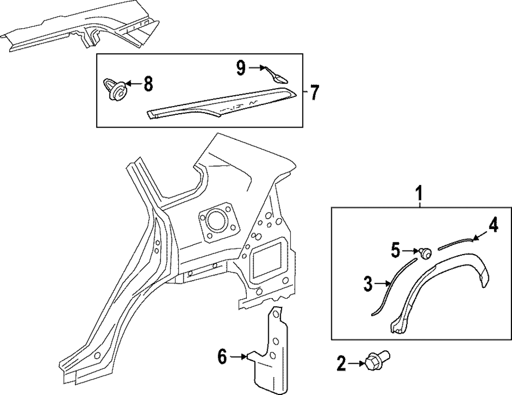 75605-0A040 - Wheel Opening Molding - 2022-2024 Toyota Corolla Cross ...