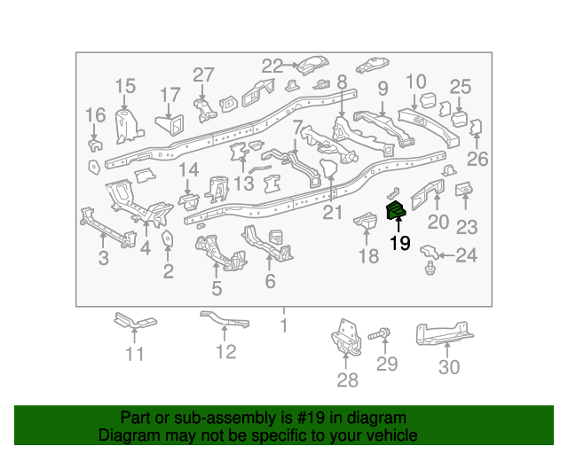 2010-2023 Toyota 4Runner Mount Bracket 51707-60110 | Toyota Parts