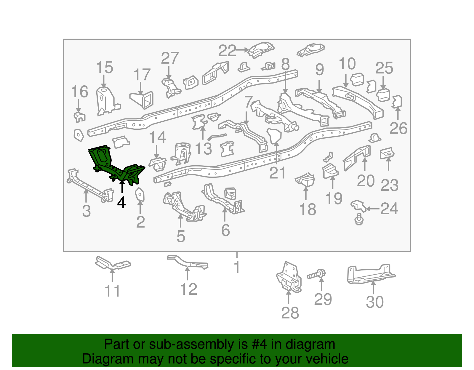 2010-2024 Toyota Cross-Member 51201-60190 | OEM Parts Online