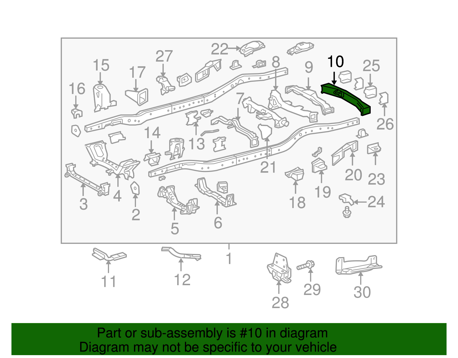 51209-35230 - Rear Cross-Member - 2010-2020 Toyota 4Runner | Lithia ...