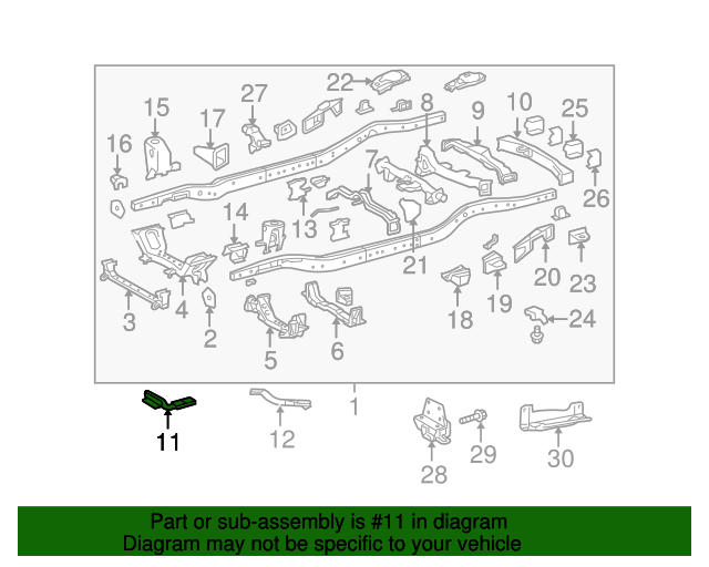 2010-2024 Toyota 4Runner Chassis Frame Reinforcement (Left, Right ...