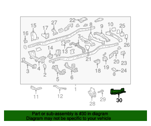 2010-2024 Toyota 4Runner Reinforced Plate 52174-35100 | Toyota Parts Center