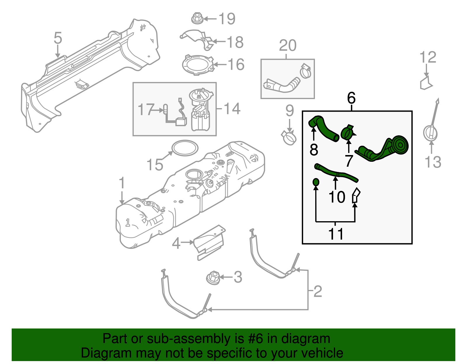 OEM Ford Fuel Filler Neck For 2010-2019 Ford E-350 Super Duty - Part No ...