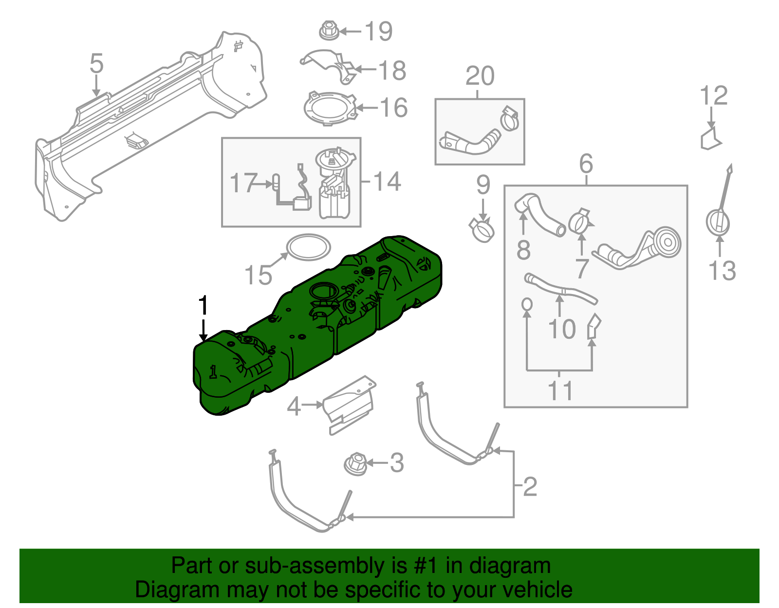 9C2Z-9002-C - Fuel Tank 2014-2025 Ford | Ford Parts Direct