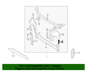 0K32A-53169A - Radiator Support Mount Bolt 2001-2005 Kia Rio | Kia ...