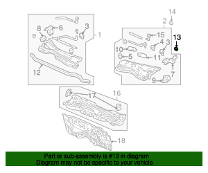 90603-S7S-003 - Cowl Cover Grommet 2003-2007 Honda Accord | Honda Parts ...
