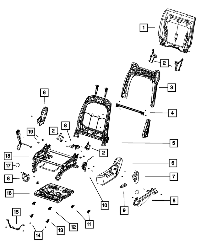 2011-2014 Mopar Seat Adjuster Shield, Right, Outboard 1XN08BD3AA | My ...