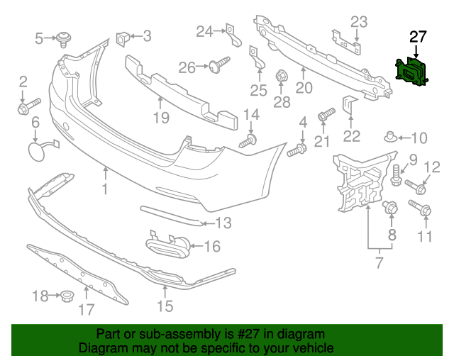 2015-2020 Hyundai Bumper Bracket 86642-B1000 | OEM Parts Online