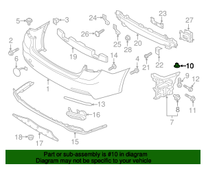 1992-2024 Hyundai Fender Liner Grommet 14913-05010 | OEM Parts Online