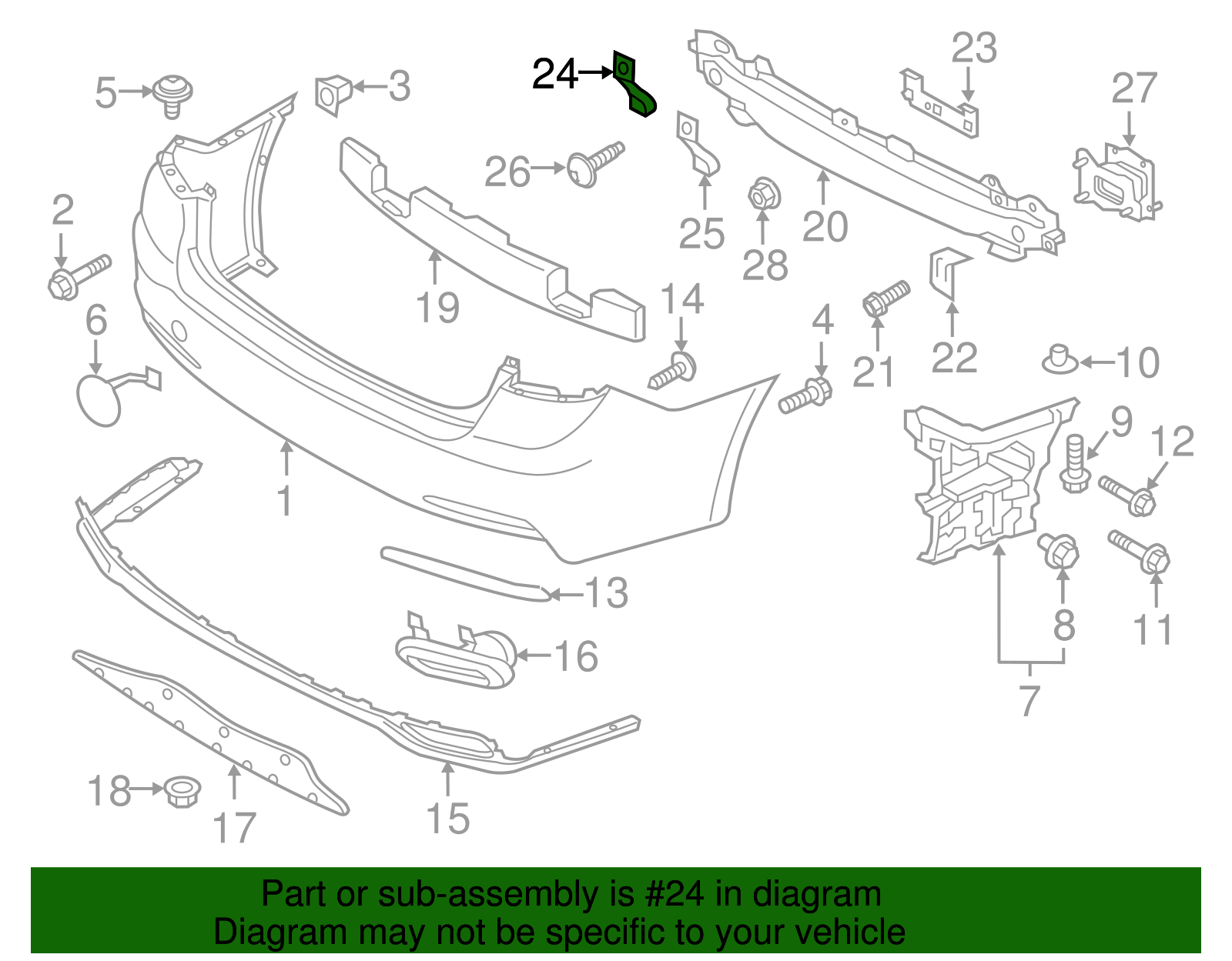 2015-2020 Hyundai Impact Bar Lower Bracket 86633-B1000 | QuirkParts