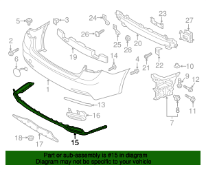 Genuine OEM Lower Cover Part# 86612-B1000 Fits 2015-2017 Hyundai: Up To ...