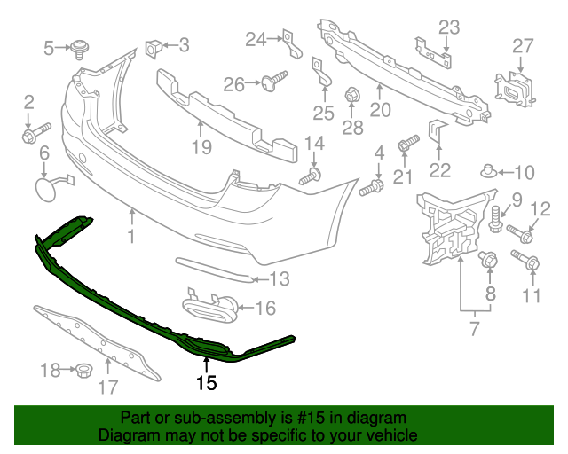 Genuine OEM Lower Cover Part# 86612-B1000 Fits 2015-2017 Hyundai: Up To ...