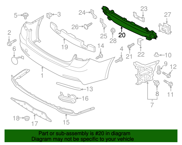 2015-2020 Hyundai Impact Bar 86631-B1000 | QuirkParts