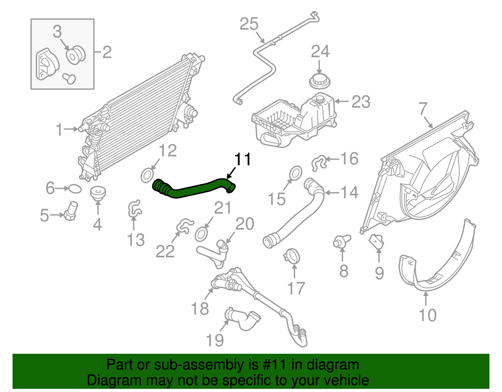 BC3Z-8260-E - Upper Hose 2011-2016 Ford | Big 3 Auto Parts