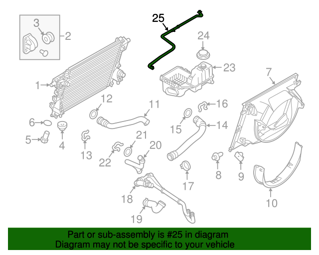 2011-2016 Ford Overflow Hose BC3Z-8075-D | Varsity Ford