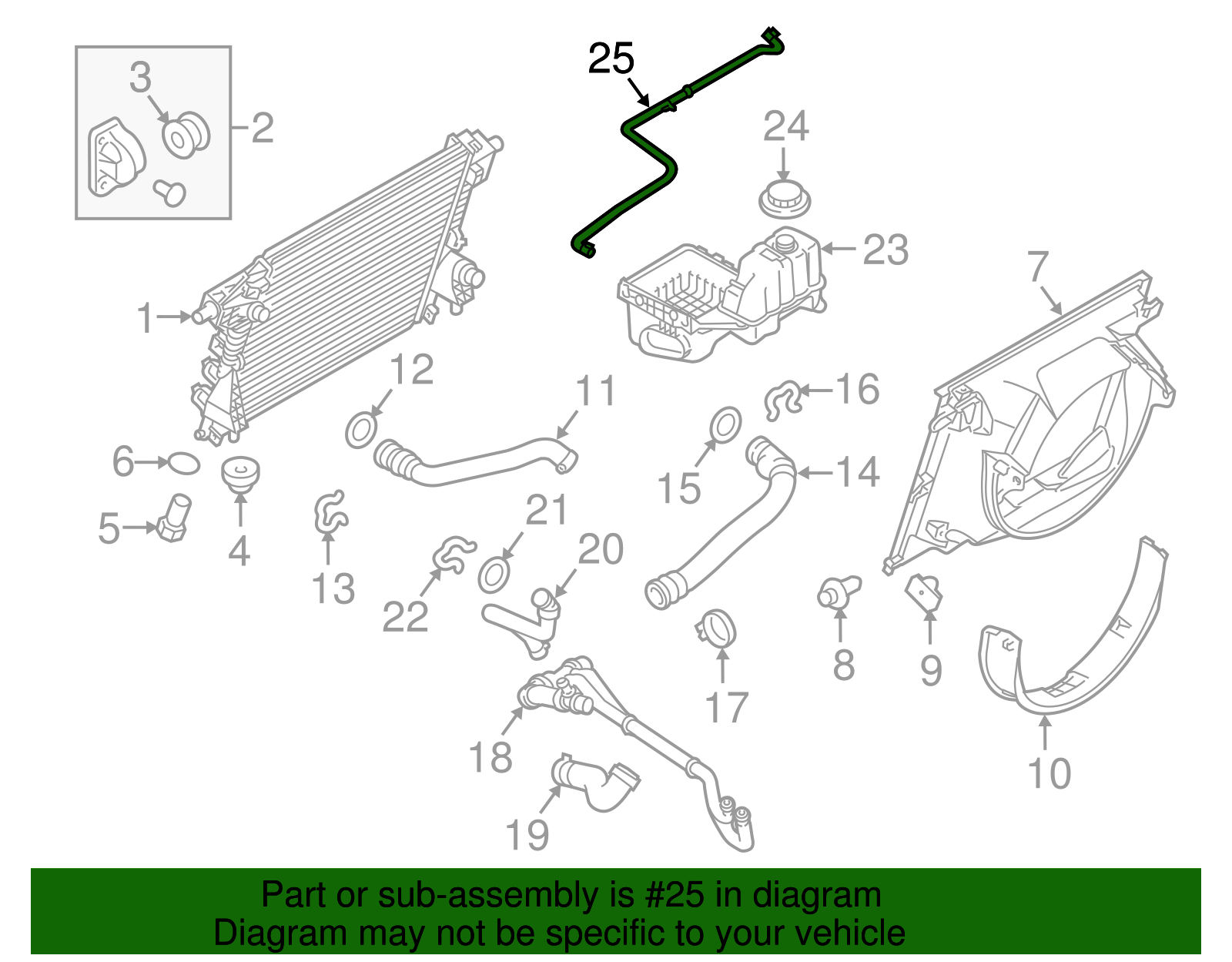 BC3Z-8075-D - Overflow Hose 2011-2016 Ford | Big 3 Auto Parts