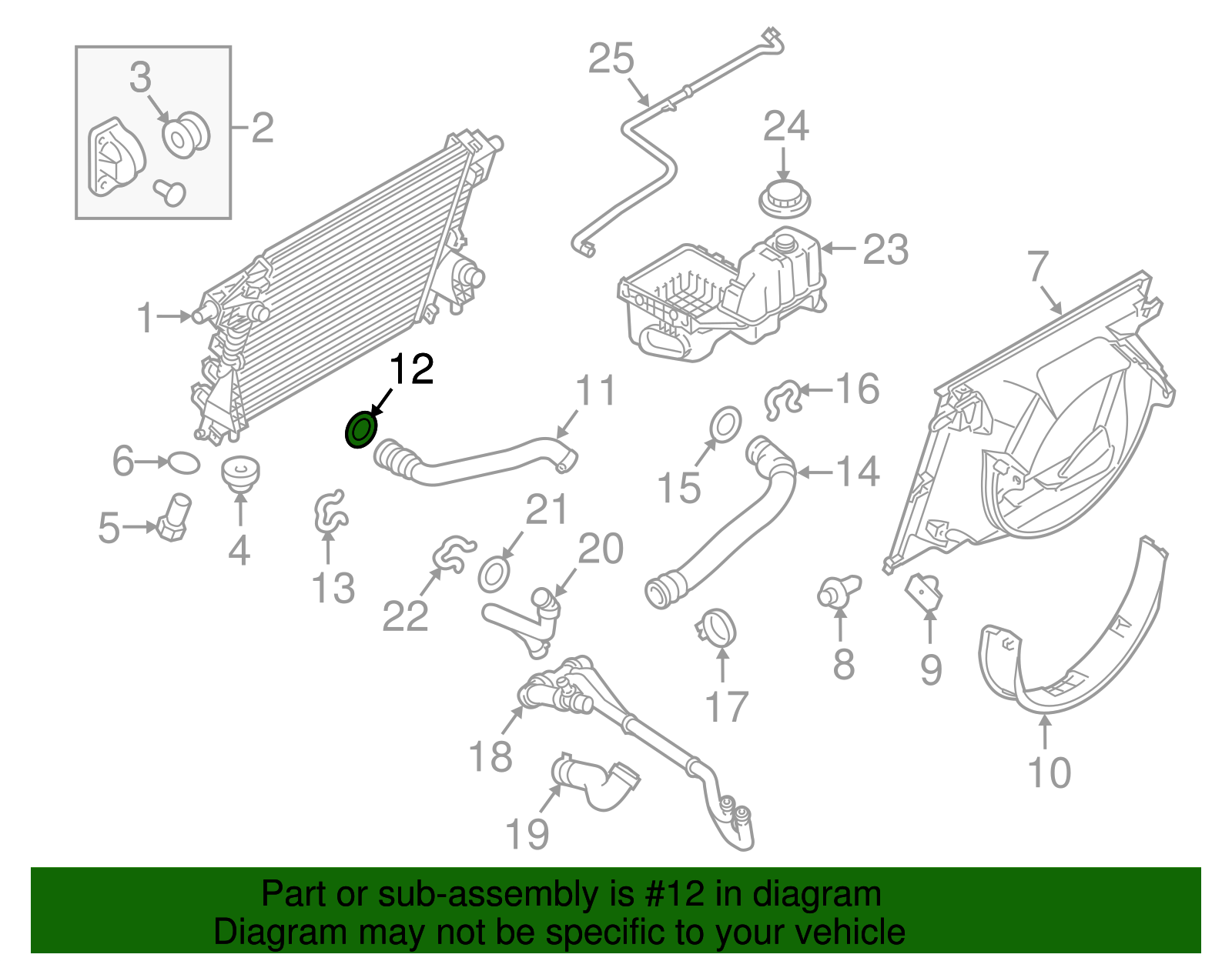 Genuine OEM Ford Part - Upper Hose Seal BC3Z-8590-PA | Genuine OEM Ford ...