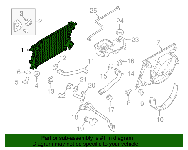 2011-2016 Ford Radiator bc3z8005h | TascaParts.com