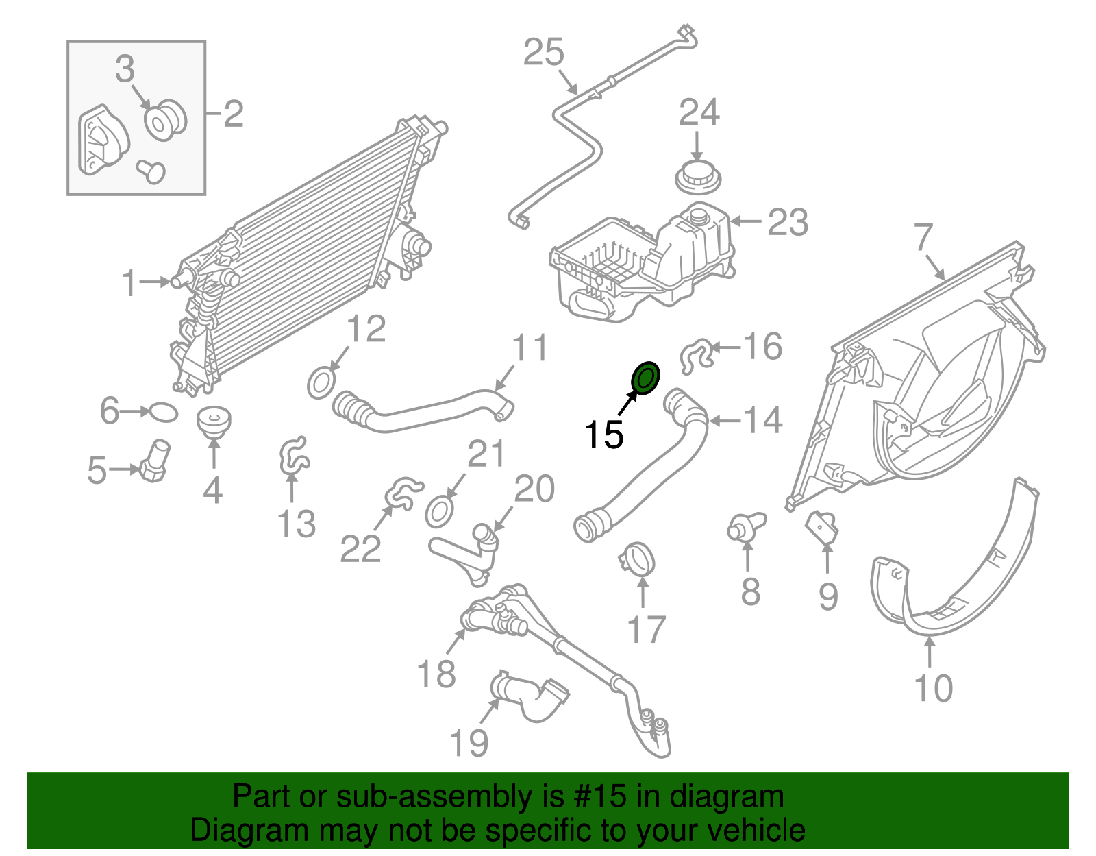 Genuine OEM Ford Part - Upper Hose Seal BC3Z-8590-PA | Genuine OEM Ford ...