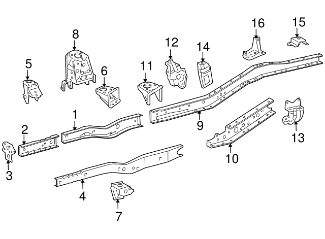 2005-2015 Toyota Tacoma Truck Cab Bracket (Left, Right) 51701-04010 ...