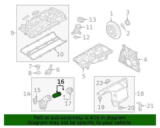 11428092620 - 2020-2022 BMW Engine Oil Filter Element (11-42-8-092-620 ...