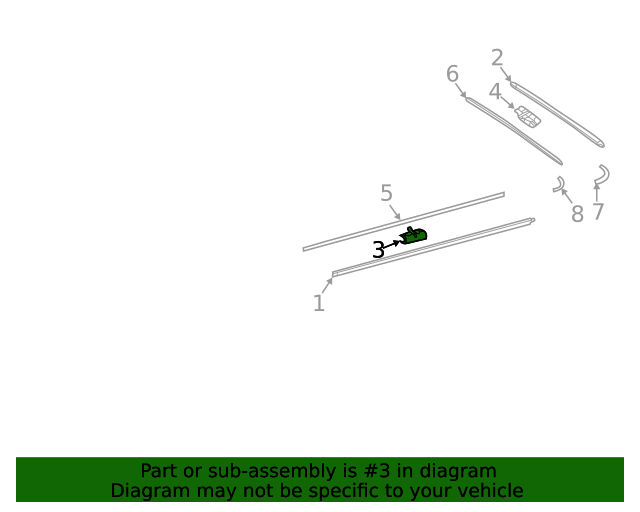 463-698-37-01-64 - Roof Molding Retainer Clip 2019-2023 Mercedes-Benz ...