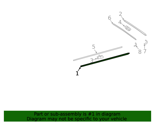 2019-2023 Mercedes-Benz Roof Molding 46369825007c45 | AutoNationParts.com