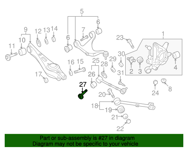 55260-2B100 - Lower Control Arm Adjust Bolt 2009 Kia Borrego | Kia ...
