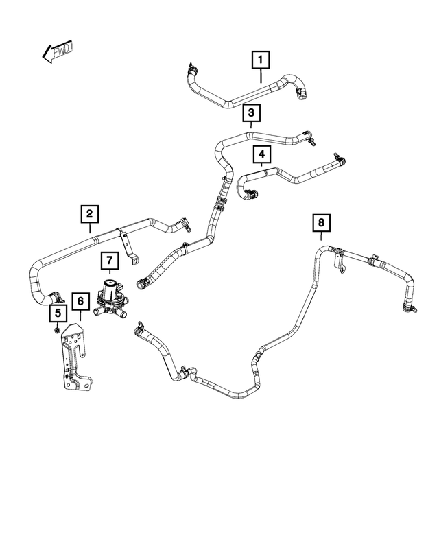 2014-2019 Ram Heater Return Hose 52014962AE | Mopar Auto Parts Direct