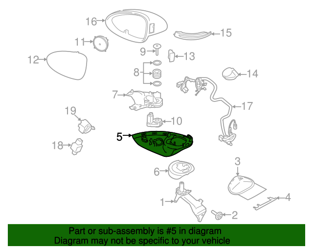 2015-2021 Porsche Macan Door Mirror Housing 95B-857-186-C-1E0 ...