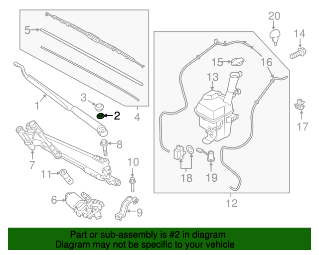 98136-4D000 - Wiper Arm Nut 2010-2024 Kia | Kia.Parts Store