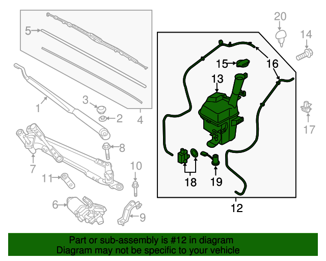 2019-2020 Kia Niro EV Reservoir Assembly 98610 Q4000 | TascaParts.com
