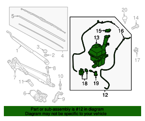 98610-G5000 - Reservoir Assembly 2017-2022 Kia Niro | Kia.Parts Store