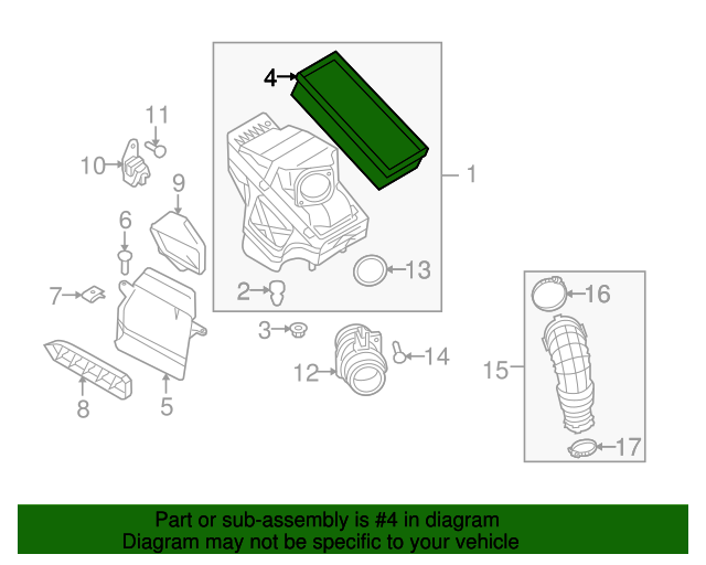 8R0-133-843-K - Air Filter 2009-2016 Audi | Audi OEM Parts