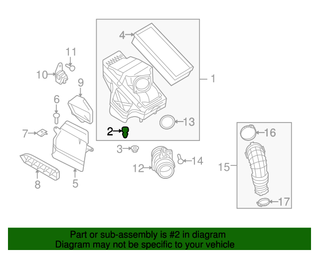 8K0-129-669 - Air Cleaner Assembly Grommet 1996-2017 Audi | Audi OEM Parts