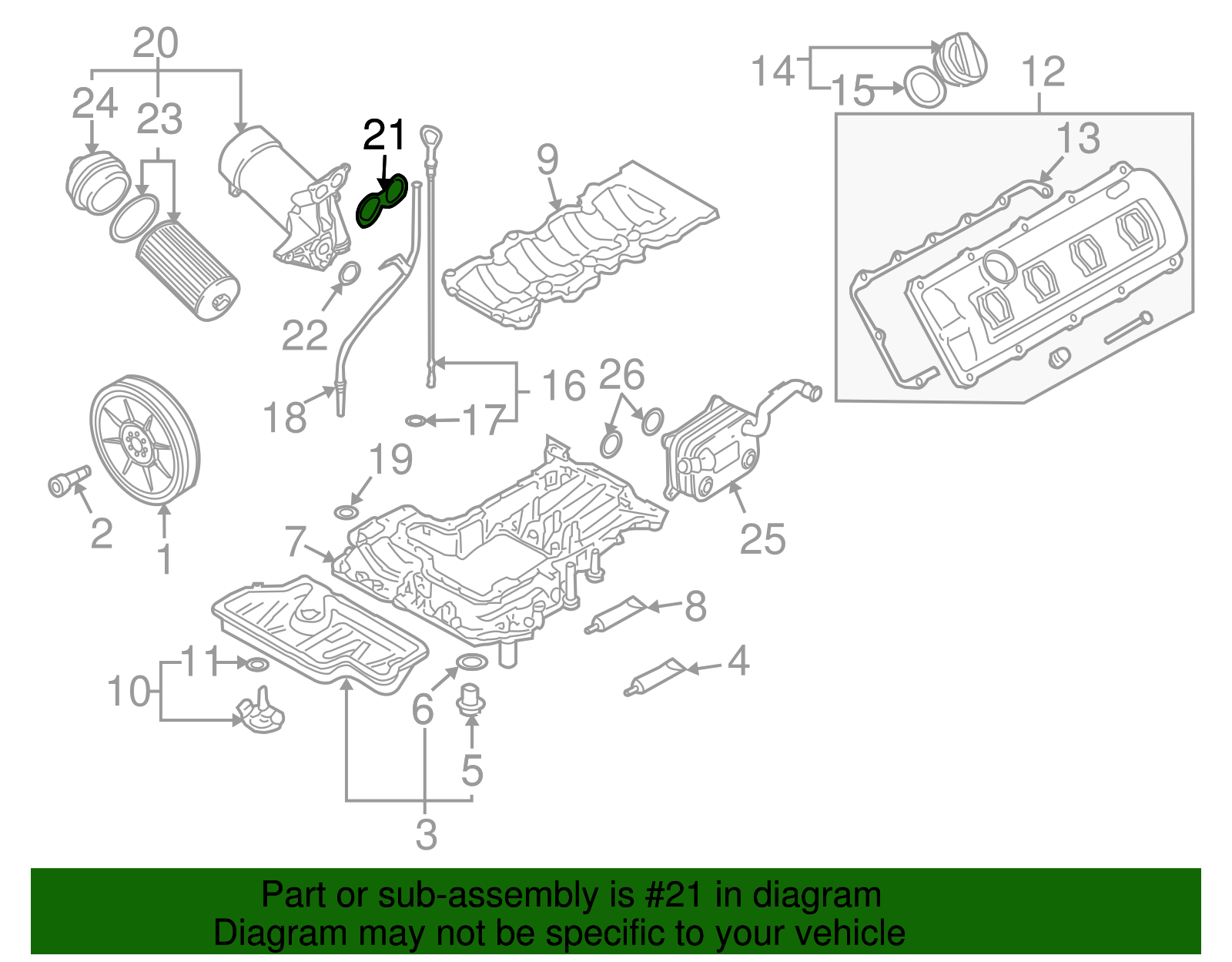 2007-2023 Audi Oil Filter Housing Gasket 079-103-121-BE | Audi USA Parts