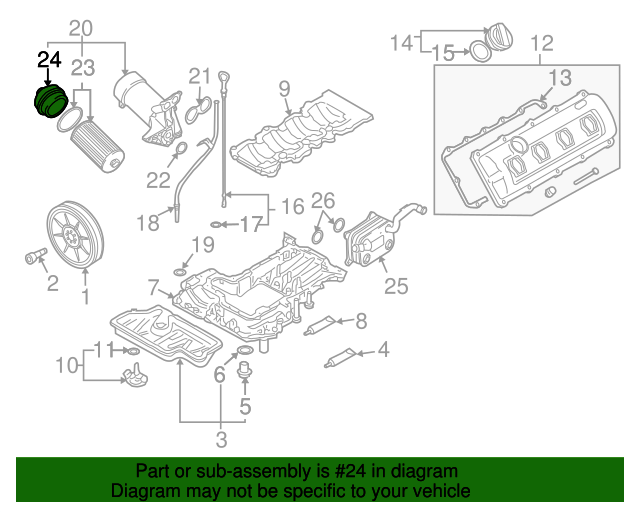 2007-2015 Audi Engine Oil Filter Housing Cover 079-115-433-D | OEM ...