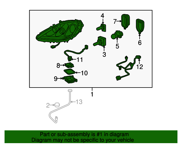 2005-2009 Chevrolet Corvette Headlamp Assembly *Victory Red 20789683 ...