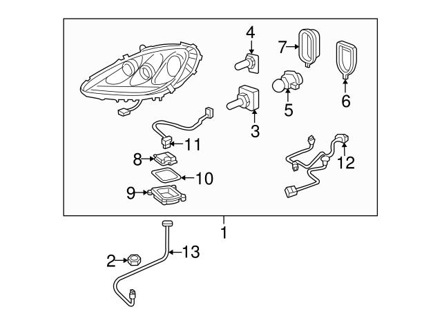 2005-2009 Chevrolet Corvette Headlamp Assembly *Victory Red 20789683 ...