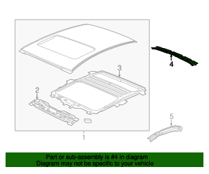 2014-2017 Chevrolet SS Roof Rear Header Panel 92257166 GM ...