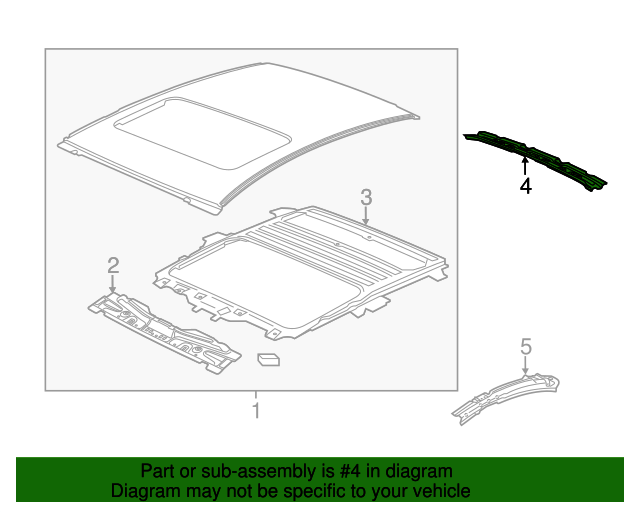 2014-2017 Chevrolet SS Roof Rear Header Panel 92257166 GM ...