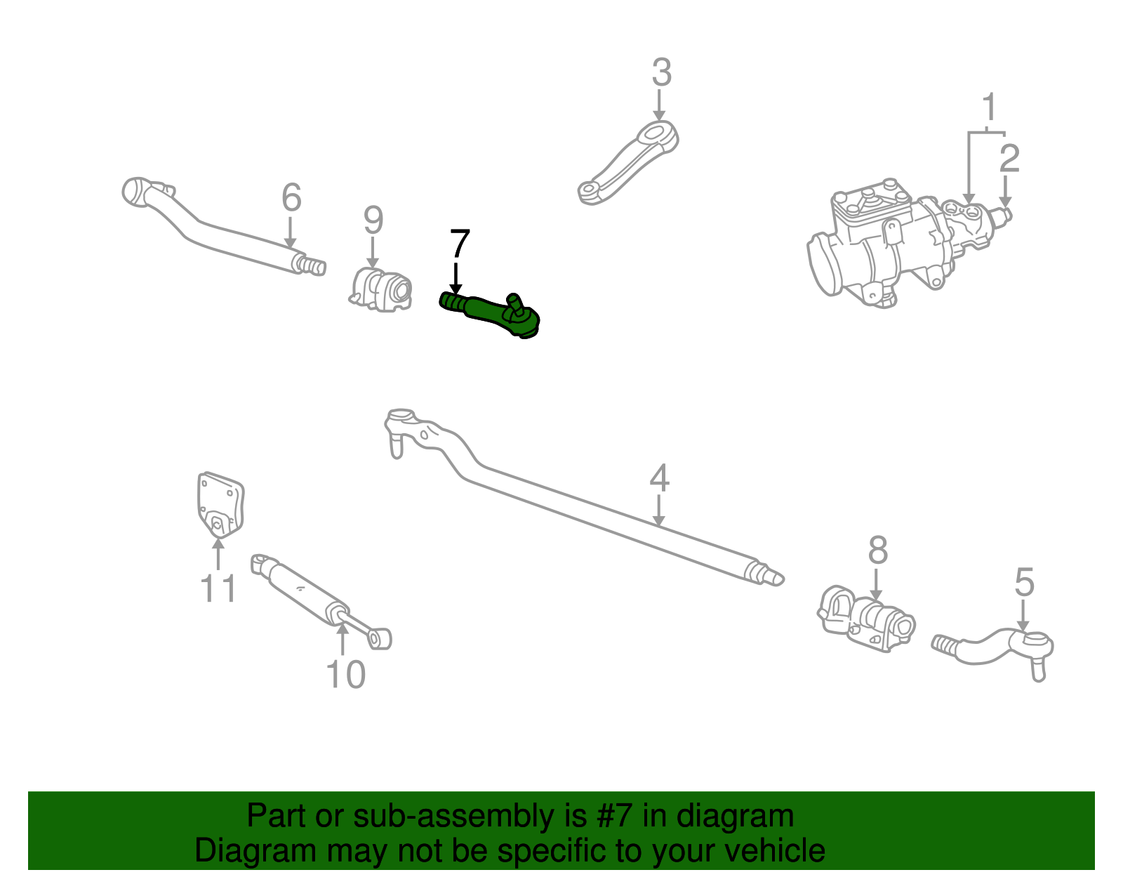 1999-2007 Ford Center Link lc3z3304b | TascaParts.com