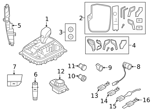 61-31-5-A7D-FD2 - Control panel center console 2019-2024 BMW ...
