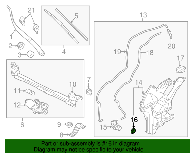 98622-B2000 - Washer Pump Grommet 2014-2019 Kia | Kia.Parts Store